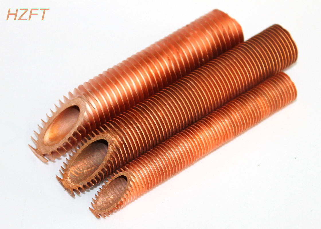 Roll Forming Spiral Copper Fin Tube For Liquid Cooling And Heating Low ...